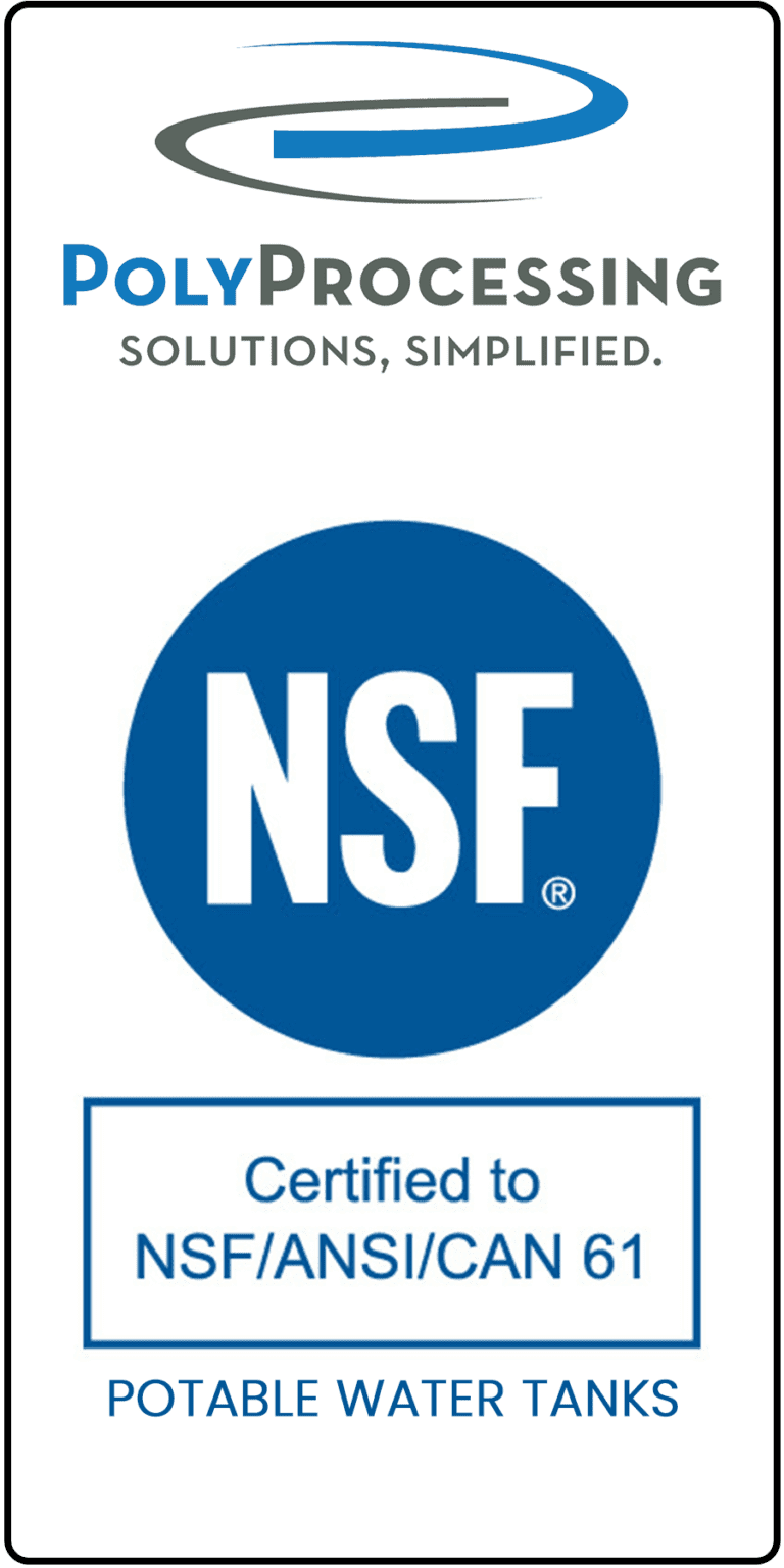 NSF/ANSI 61 Standards Certified Poly Chemical Tanks | Poly Processing